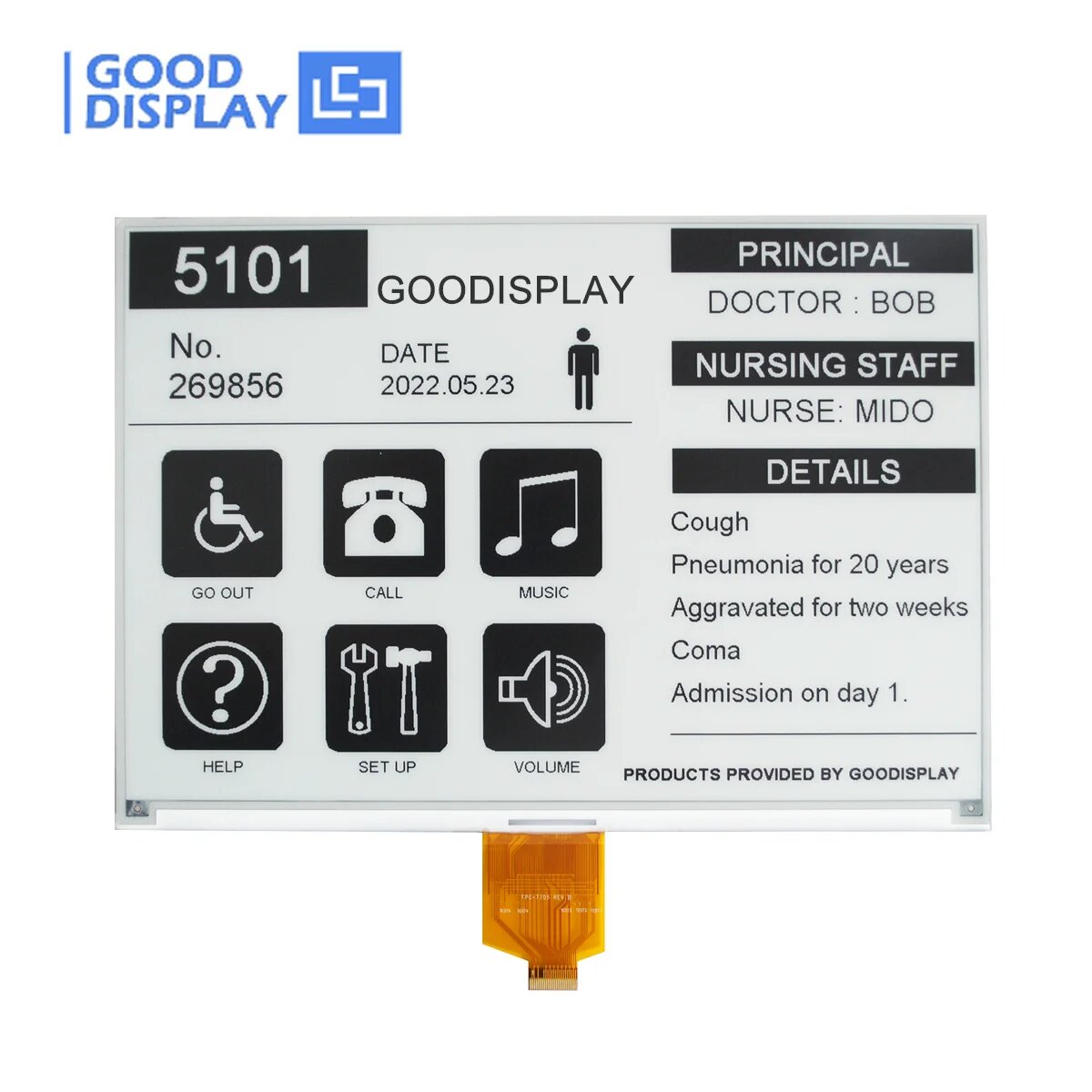 10.2" E-Ink дисплей GooDisplay GDEM102T91 с ESP32 Demo Kit