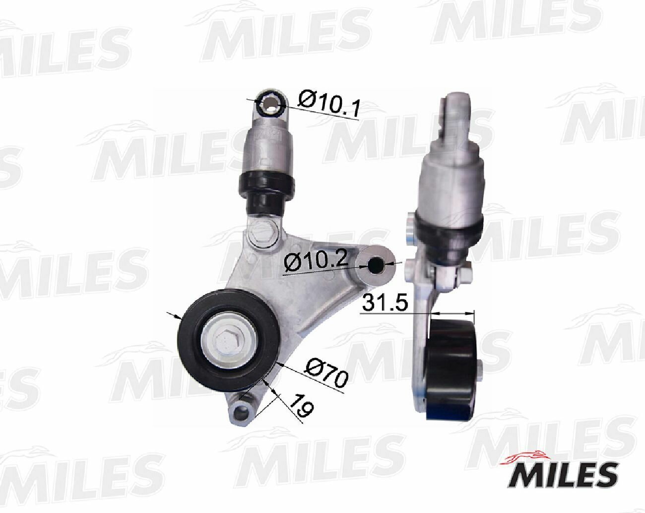 Натяжитель ремня приводного TOYOTA AVENSIS/CAMRY/RAV 4 2.0/2.4 00-, MILES AG00040