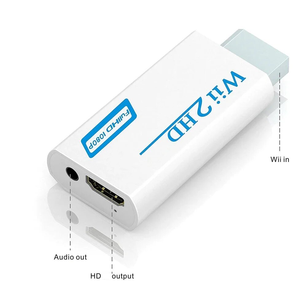 Конвертер Wii для HDMI ERIKOLE Белый, White — фото 1