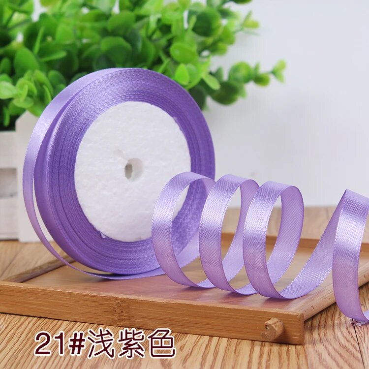 Атласная лента merylover 10 мм, 25 ярдов Фиолетовый, light purple