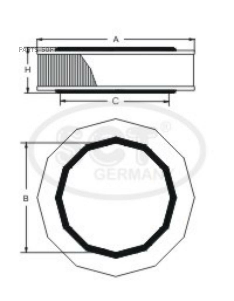 SCT GERMANY SB244 Воздушный фильтр FORD TAUNUS/SIERRA/GRANADA