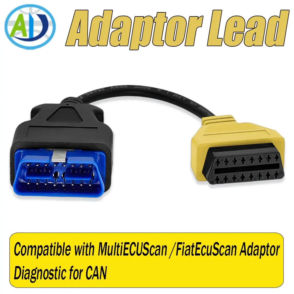 OBD2 адаптер кабель Fiat/Alfa/Lancia, Yellow