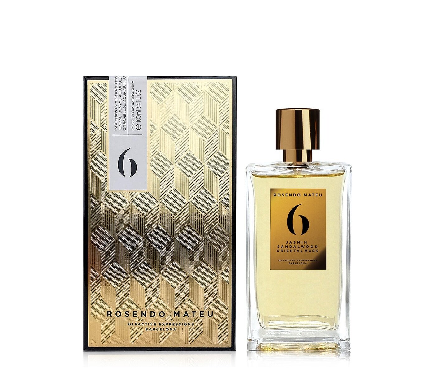 Rosendo Mateu №6 Jasmin, Sandalwood, Oriental Musk 100 мл парфюмерная вода унисекс, восточные, цветочные