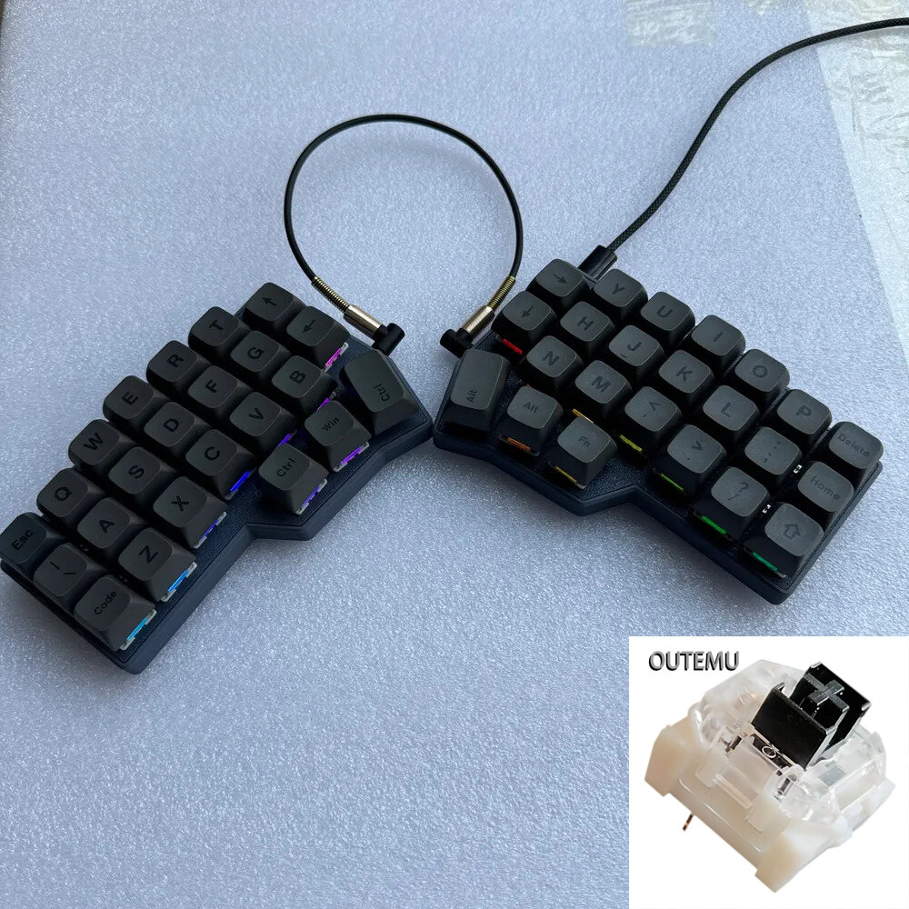 Corne V4 Проводная Раздельная Клавиатура С Горячей Заменой Rgb Эргономичная Клавиатура