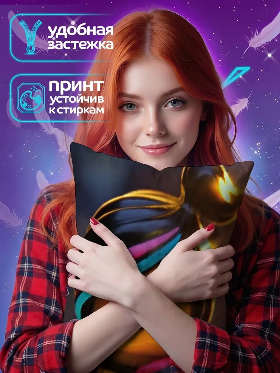 Подушка дакимакура Девушка Лего — фото 1