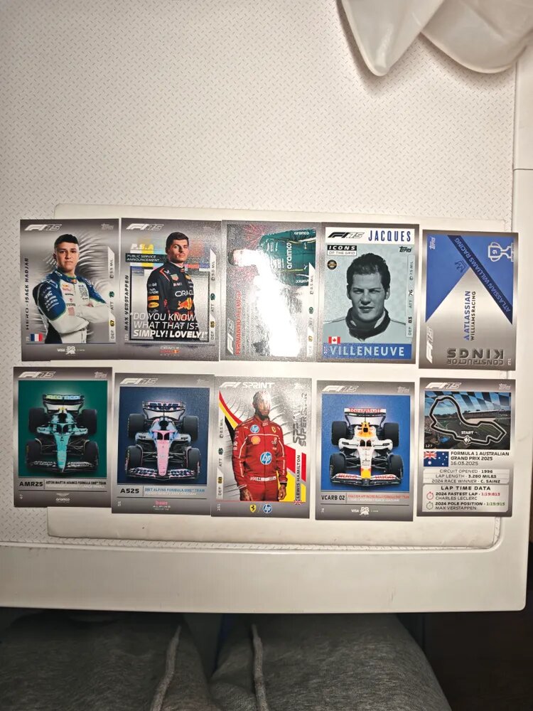 Набор стандартных коллекционных карточек Topps 2025 Tubro Attax F1