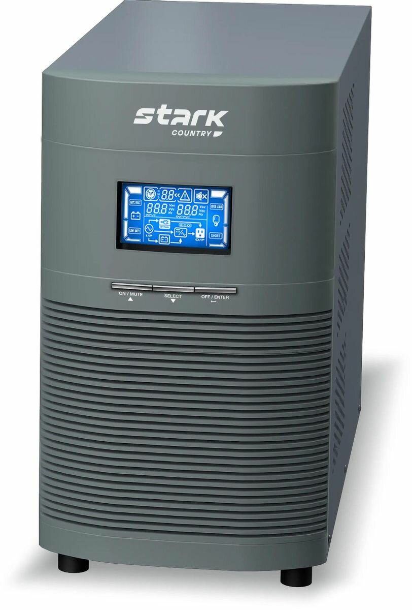 ИБП STARK SC 3000 Online 12A, 3000 ВА/2700 Вт, EURO х 4, RS232, серый