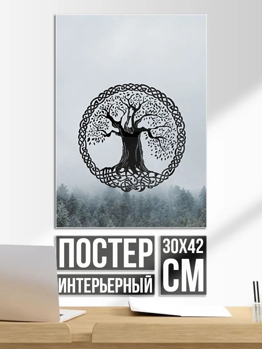Постер на стену Иггдрасиль Yggdrasil