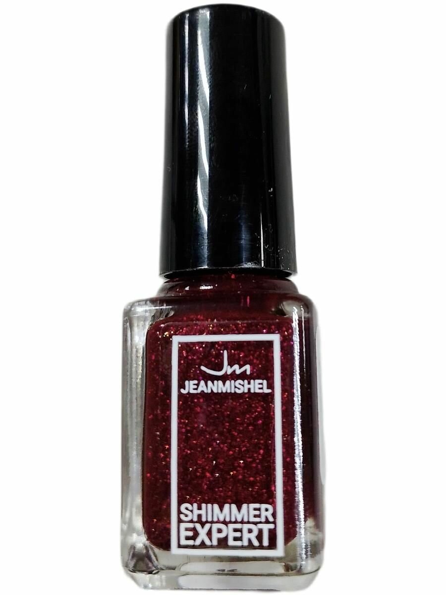 Лак для ногтей SHIMMER Jeanmishel, тон 114, Вишнево - золотой искрящийся 6 мл
