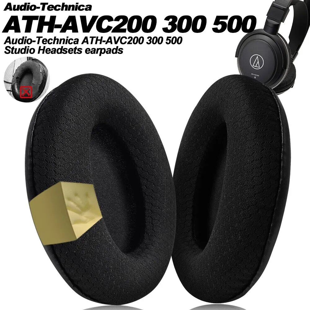 Амбушюры Audio-Technica ATH-AVC200 AVC300 AVC500 Сменные амбушюры для наушников, сетчатые тканевые чехлы с памятью, губка, мягкий Протеин