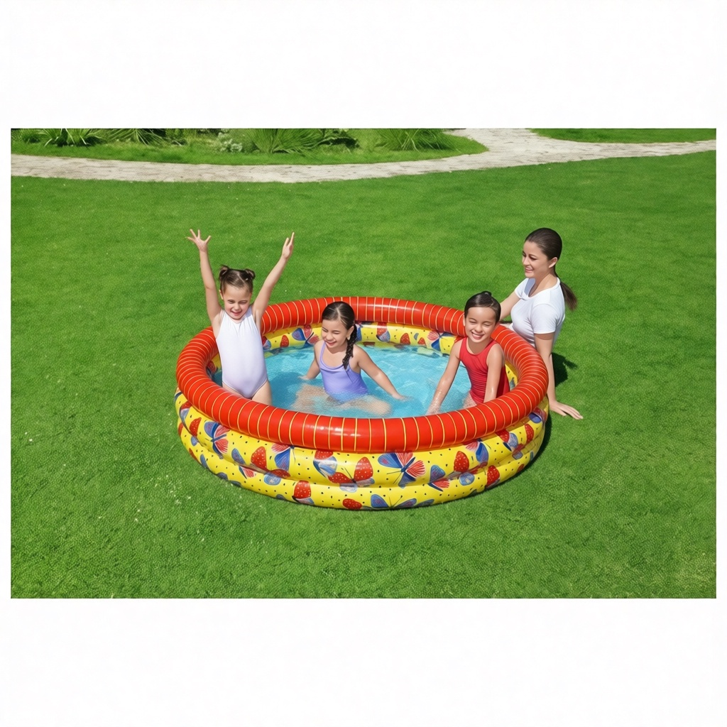 Бассейн Bestway "Бабочки" 51202, надувной, ПВХ, круглый, 168x38 см