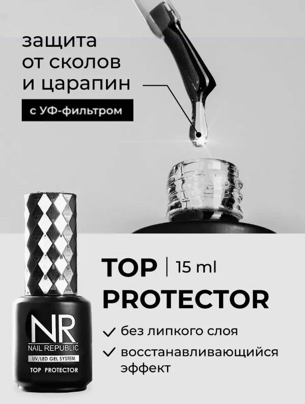 NR Топовое покрытие TOP PROTECTOR с UV фильтра (15 мл)