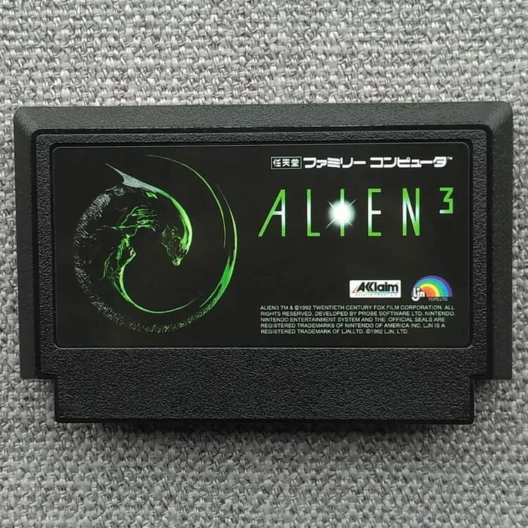 Alien 3- Игра 8-битный картридж Famicom - игровой картридж NES (8 bit, Английская версия)