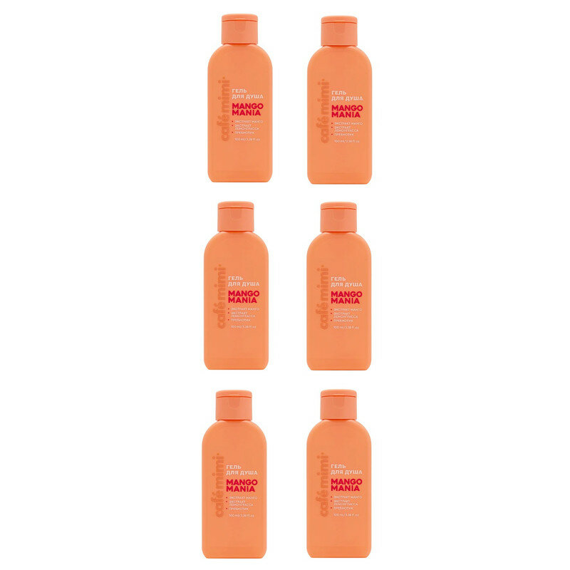 Гель для душа, Mango mania, 100 мл, 6 шт.