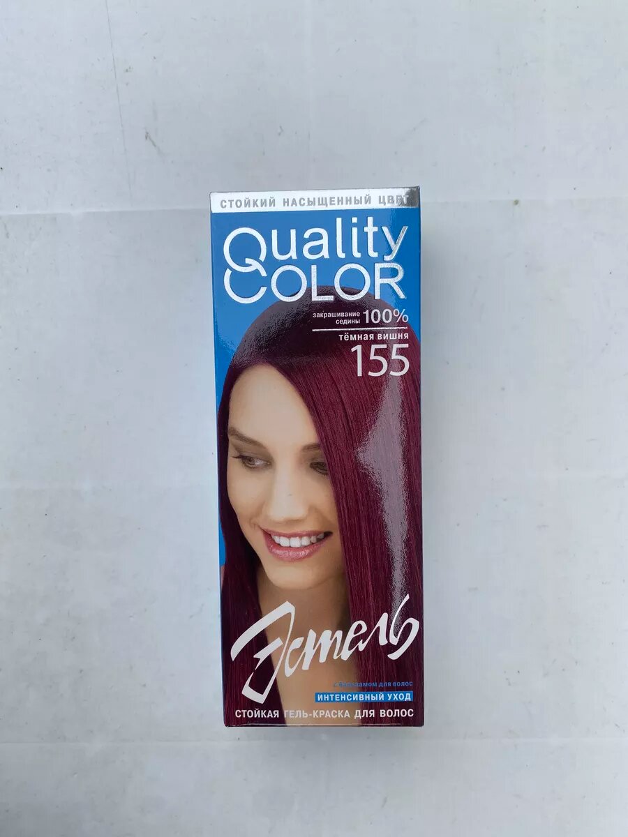 Гель-краска для волос Quality Color №155 темная вишня