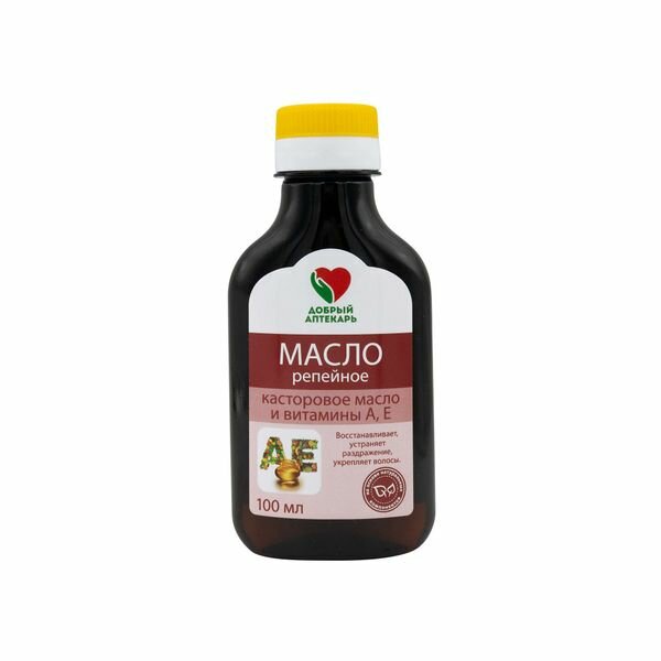 Масло репейное с касторовым маслом и витаминами А и Е Добрый Аптекарь фл. 100мл