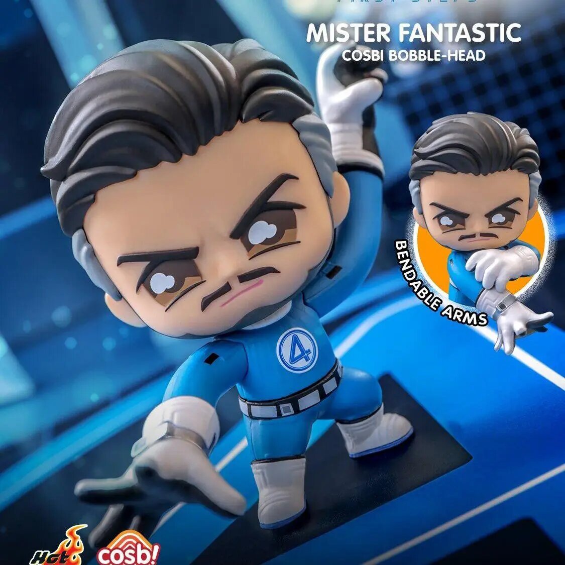 Подлинные Hottoys Cosbi & The Fantastic Four: First Steps Модель слепых коробок Миниатюрная модель Аниме Фигурки Таинственная коробка Игрушки Подарки для фанатов