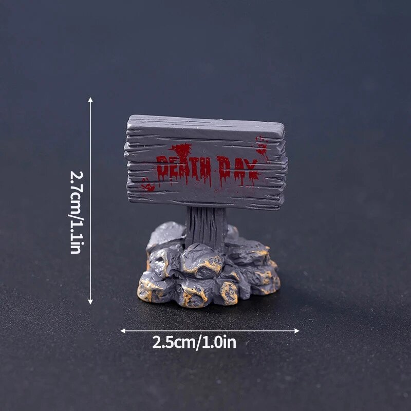 Миниатюрная фигурка Смерть с черепами, 4.5см, Черный, S39