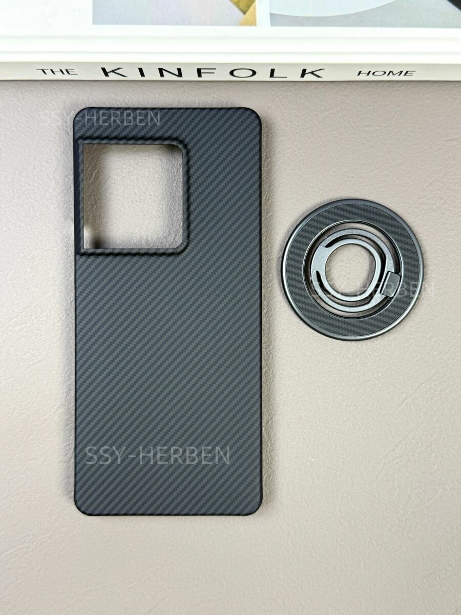 600D Магнитный Карбоновый Чехол Kevlar ( кевлар / арамид ) для Sony Xperia 1 VIII С магнитным держателем