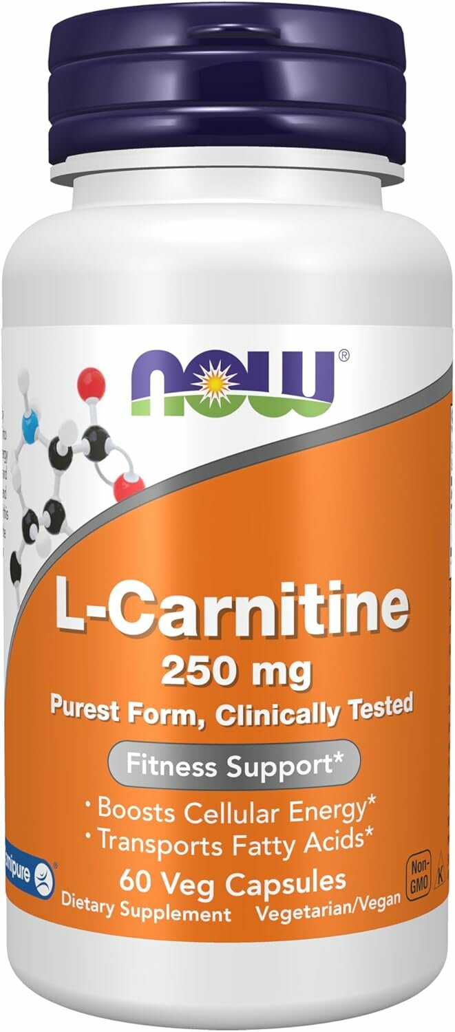NOW L-Carnitine 250 mg 60 veg capsules (L-карнитин)