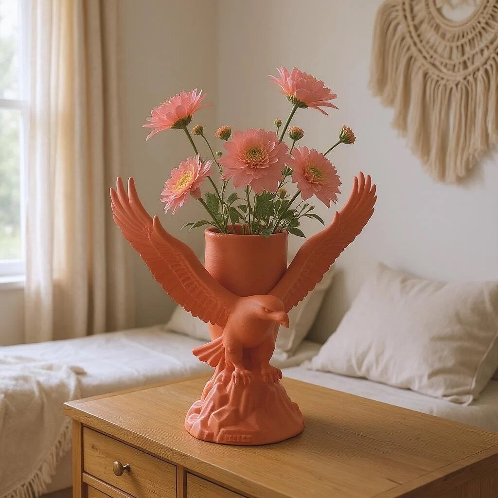 Ваза декоративная дизайнерская, 3D-печать, 3DOPRU арт. VASE-TV-7086257