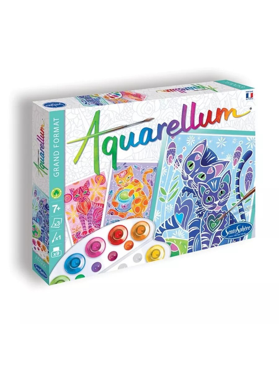 Aquarellum Акварельная раскраска Кошки 6280