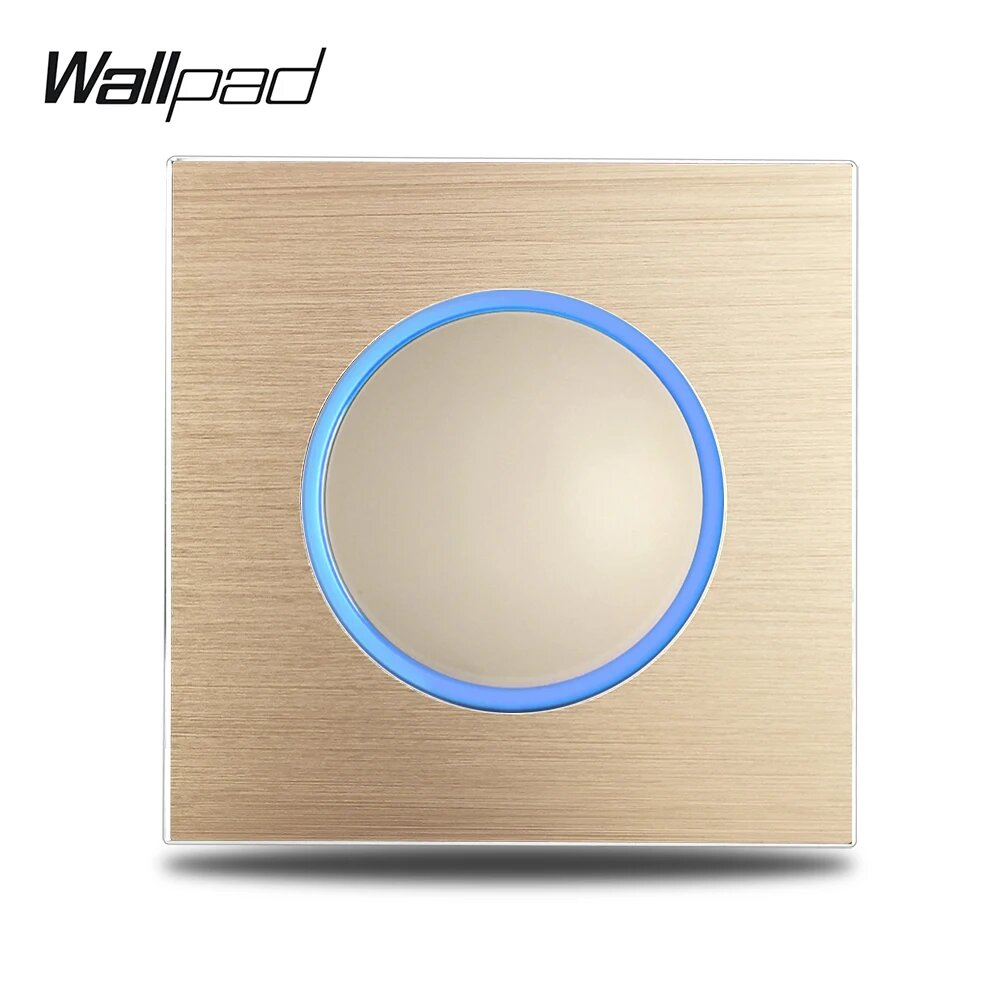 Wallpad Выключатель настенный 16A, Gold, 2 Way, 1 Gang