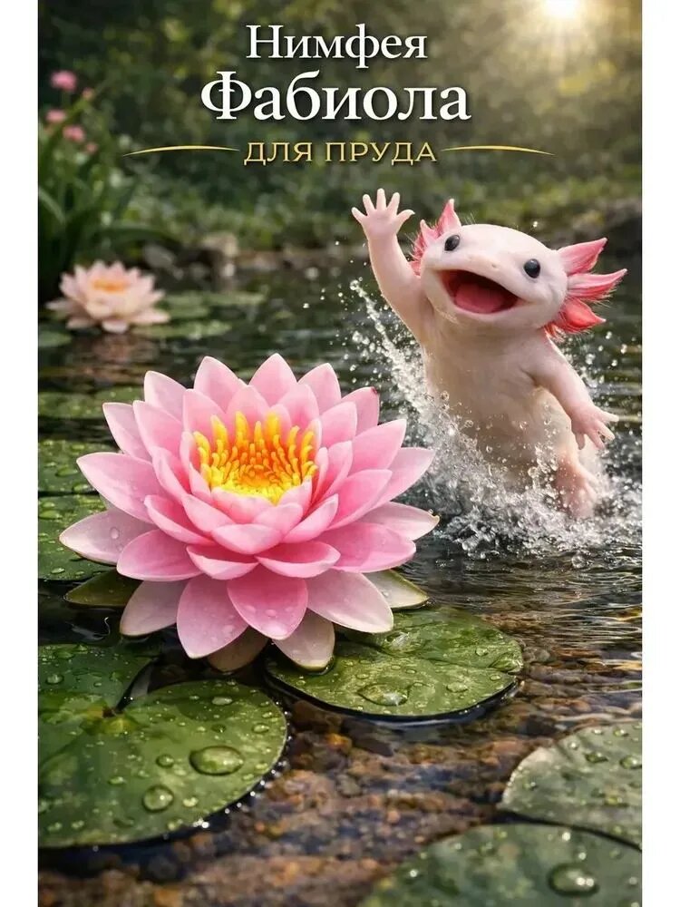 Живое растения Нимфея Фабиола - розовая, средний сорт