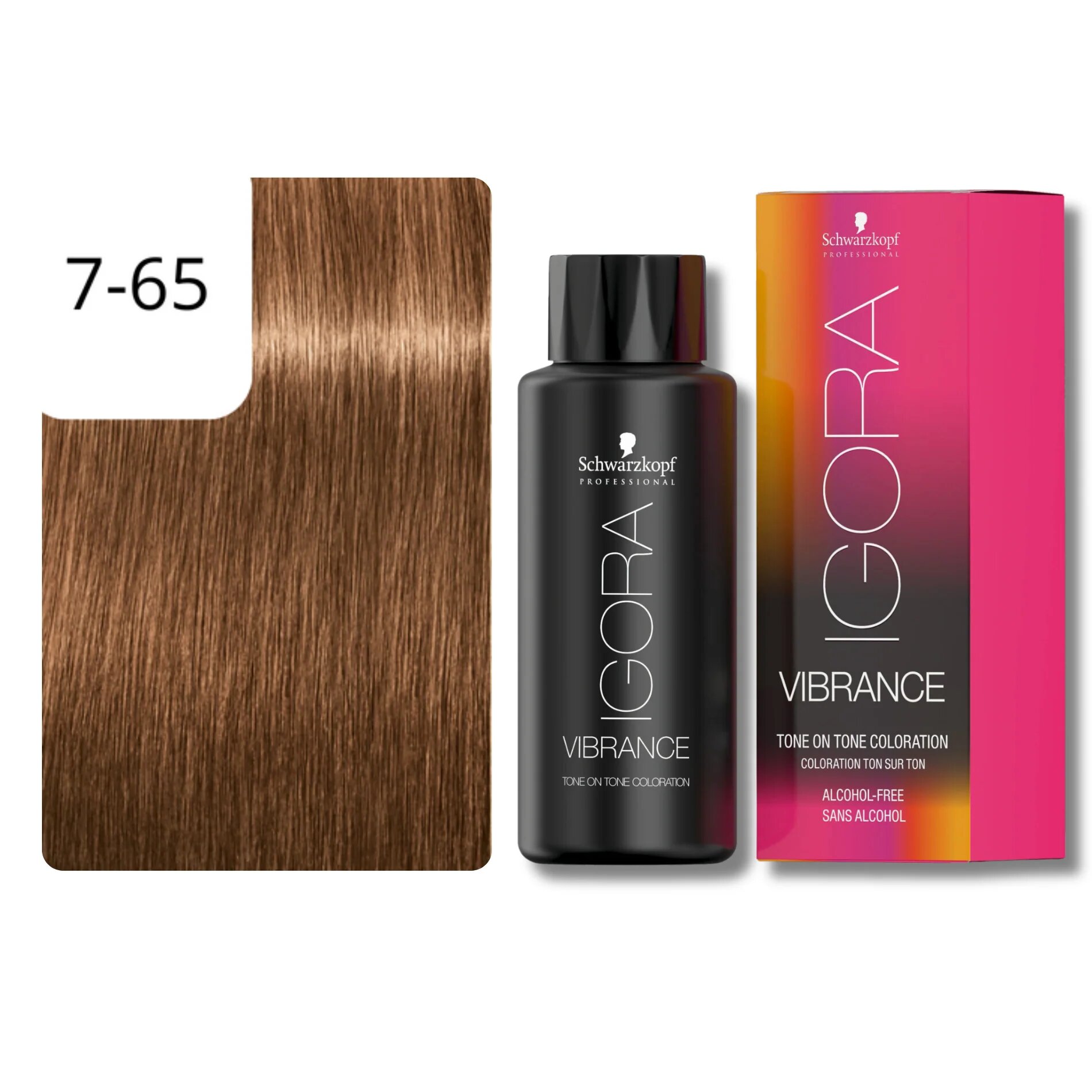 Schwarzkopf IGORA Vibrance 7-65 Средний русый золотистый Краска для волос 60мл