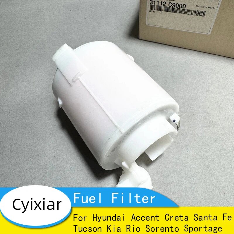 Абсолютно новый топливный фильтр для автомобилей Hyundai Accent, Creta, Santa Fe, Tucson, Kia Rio, Sorento, Sportage, артикул 31112C9000, 31112-C9000.