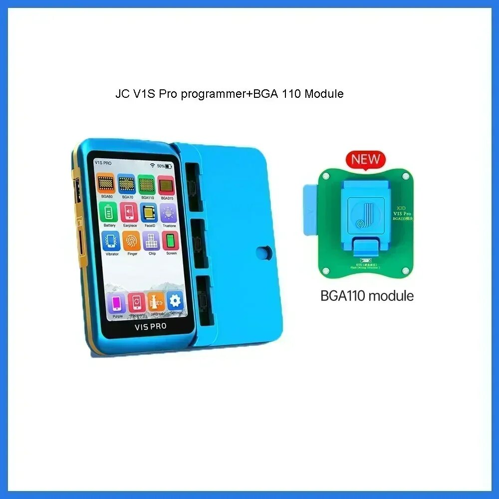 Программатор JCID V1S Pro, совместимый с модулями BGA70/110/315, чтение/запись NAND, V1SE, серия 6-16, ремонт аккумуляторов, точечно-матричных проекторов