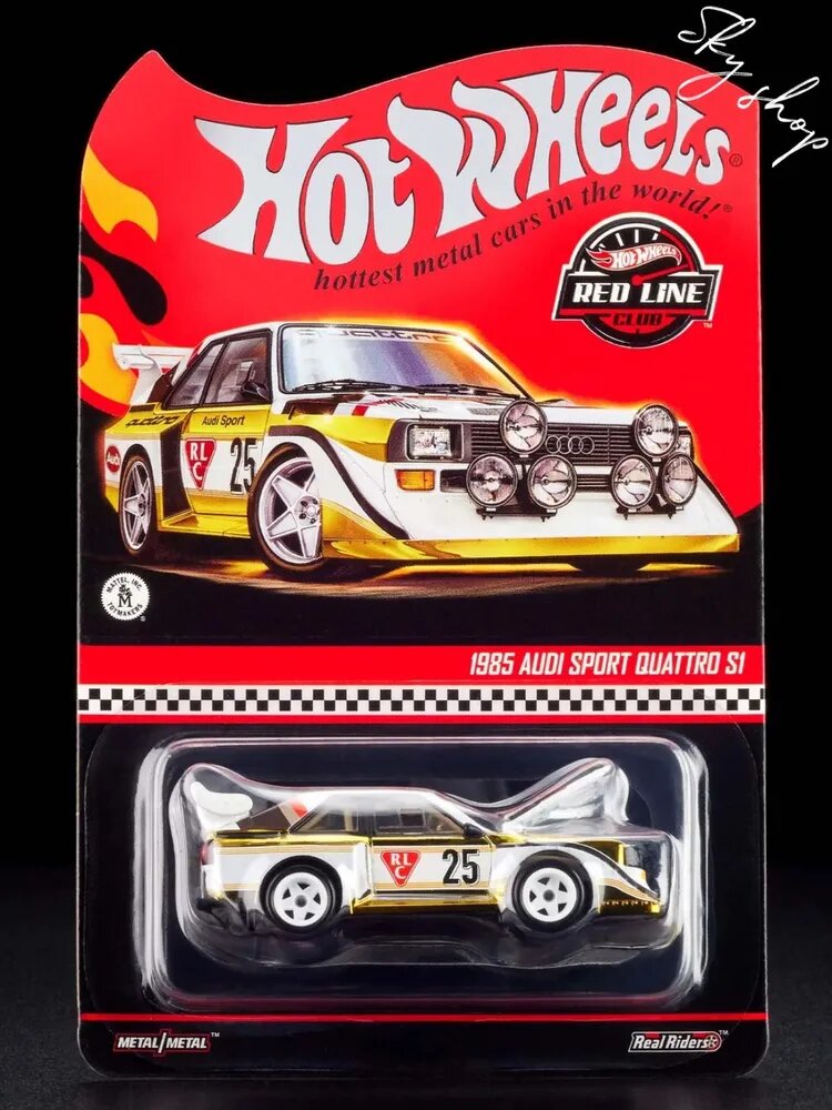 Машинка Hot Wheels RLC 1:64 1985 Audi Sport quattro S1, Audi, 7 см