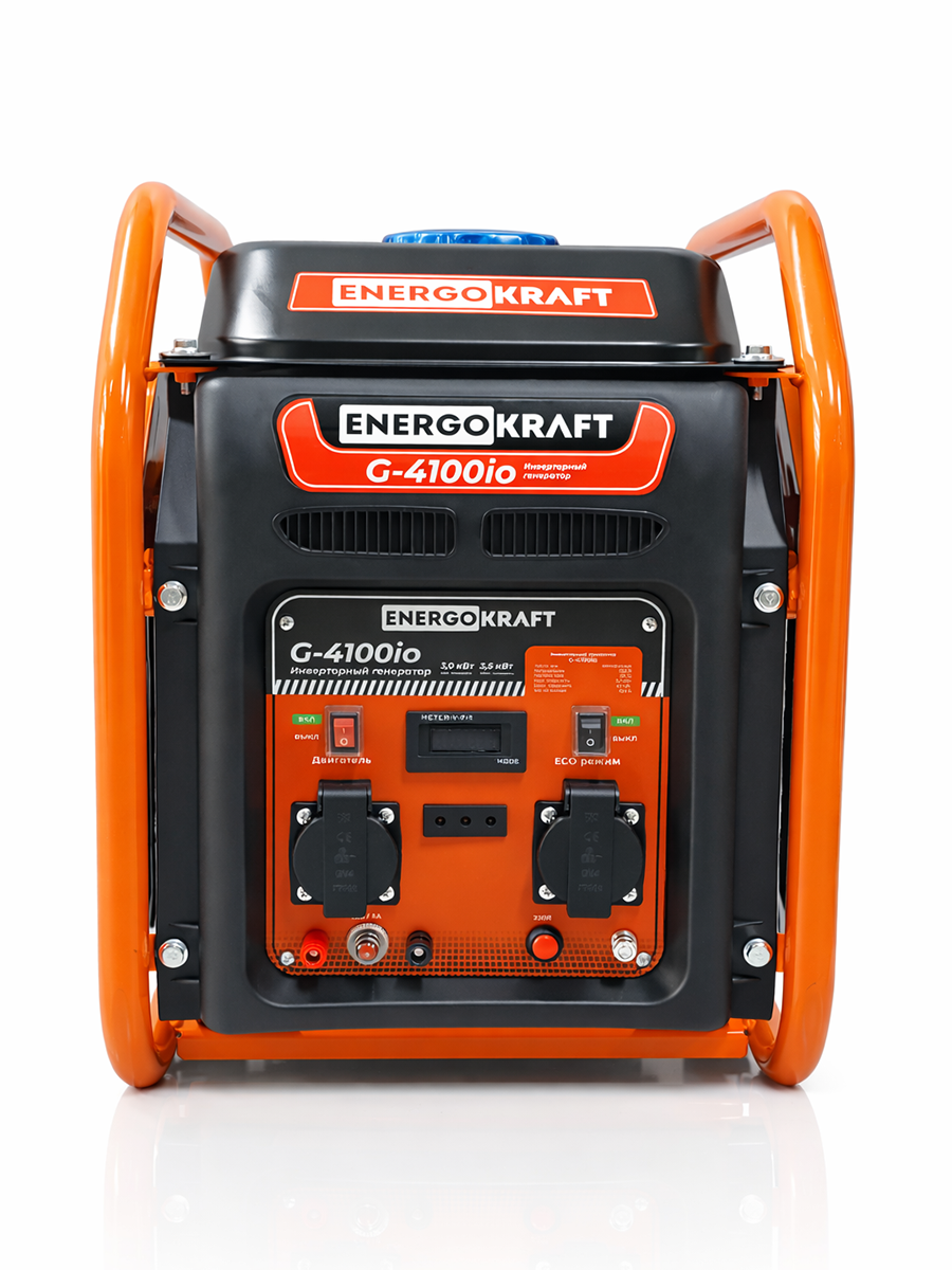 Генератор инверторный бензиновый ENERGOKRAFT G-4100io, 3,5 кВт, 220 В, ручной запуск
