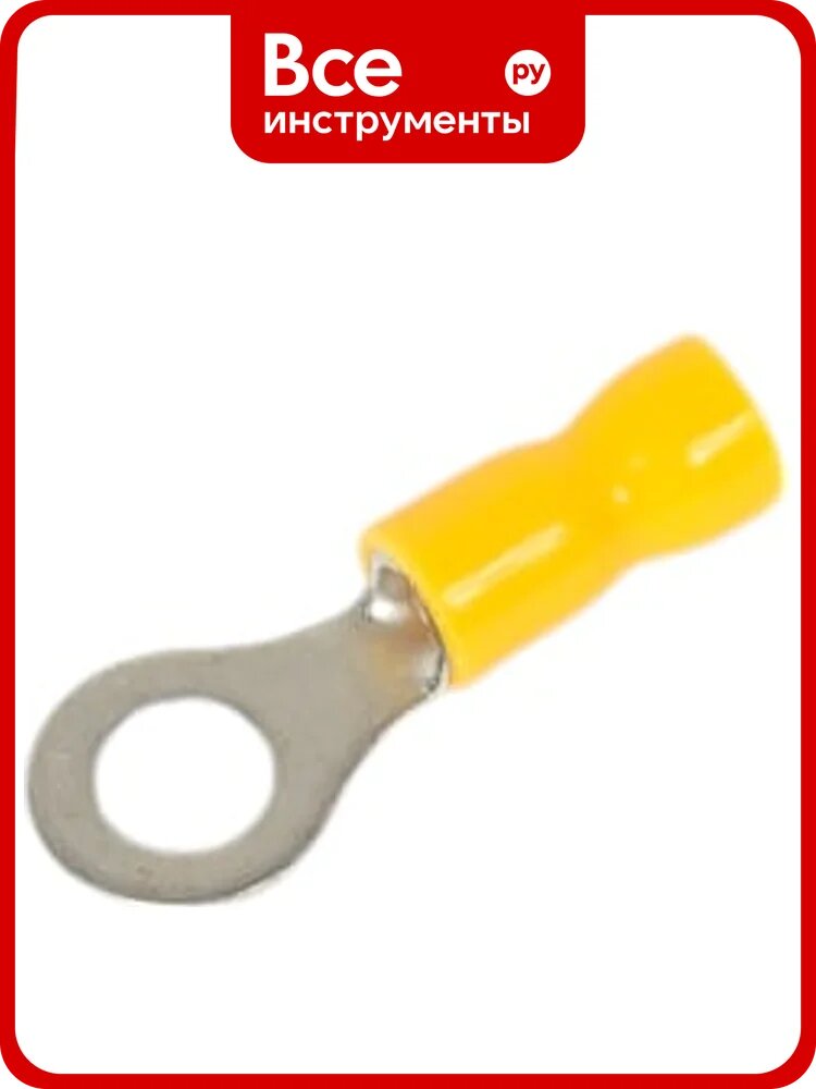 Наконечник кабельный КВТ кольцевой изолированный НКИ 6.0-6 серия EasyFix (100 шт/уп) 90897, белый