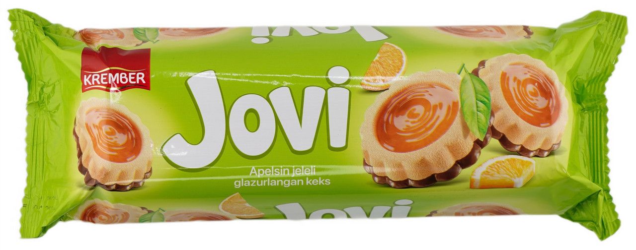 KREMBER Кекс Jovi с апельсиновым желе в глазури, 180 г