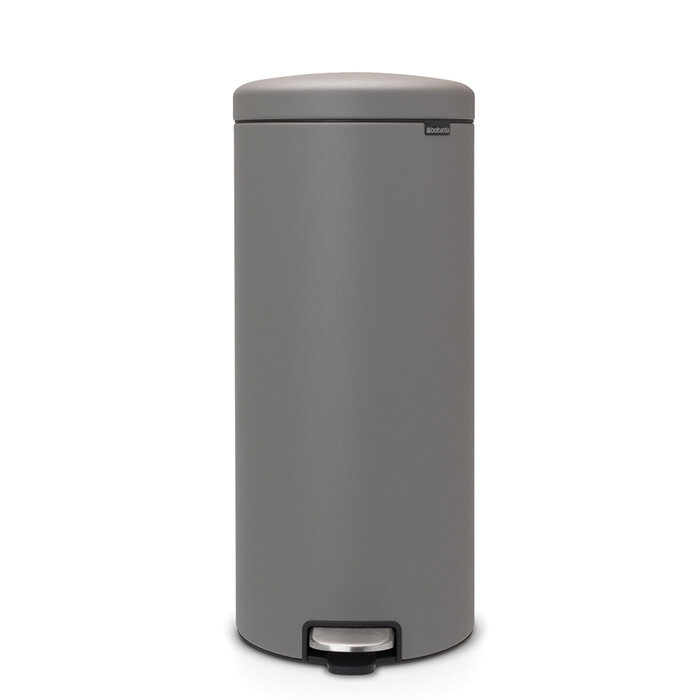 Бак мусорный Brabantia "NewIcon" с педалью серый с напылением 30л 119187