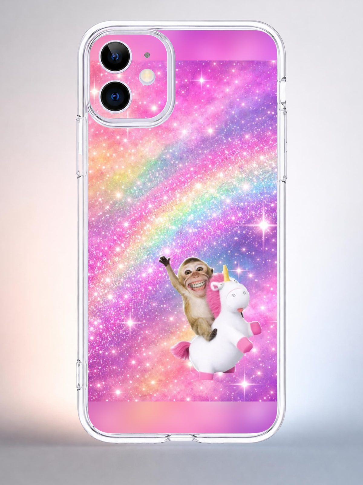 Чехол iPhone 11 Обезьяна на Y2K Indie Sleaze