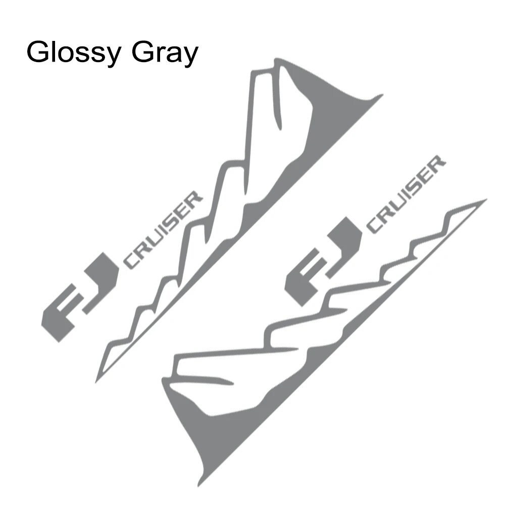 Наклейки Glossy Gray для Toyota FJ Cruiser, 2 шт.