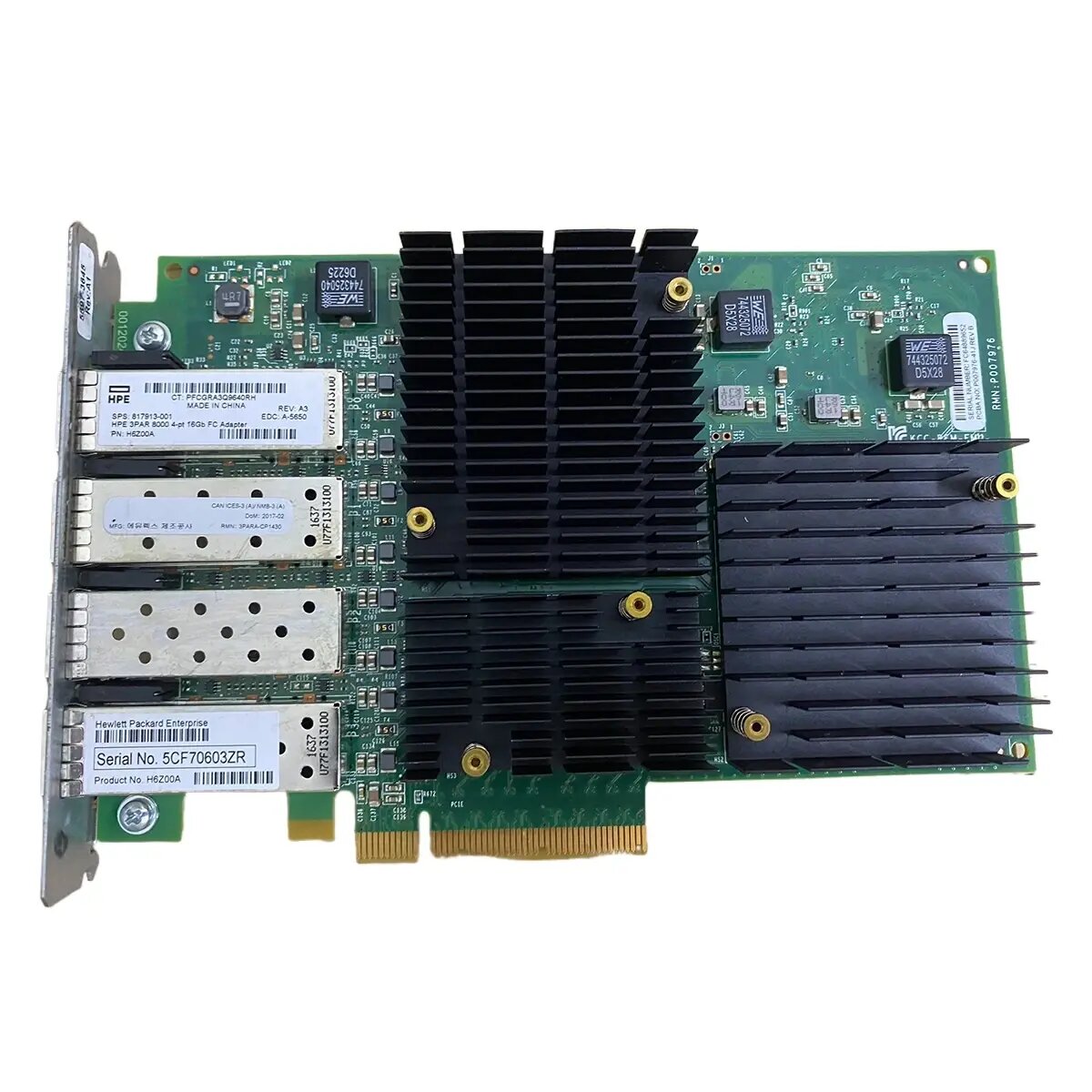 Сетевая карта HPE H6Z00A 3PAR StoreServ 8000 5697-3646 4-портовый адаптер , 4x16Gb SFP+, 817913-001 16Gb Quad Port LPE16004-MX SFP+