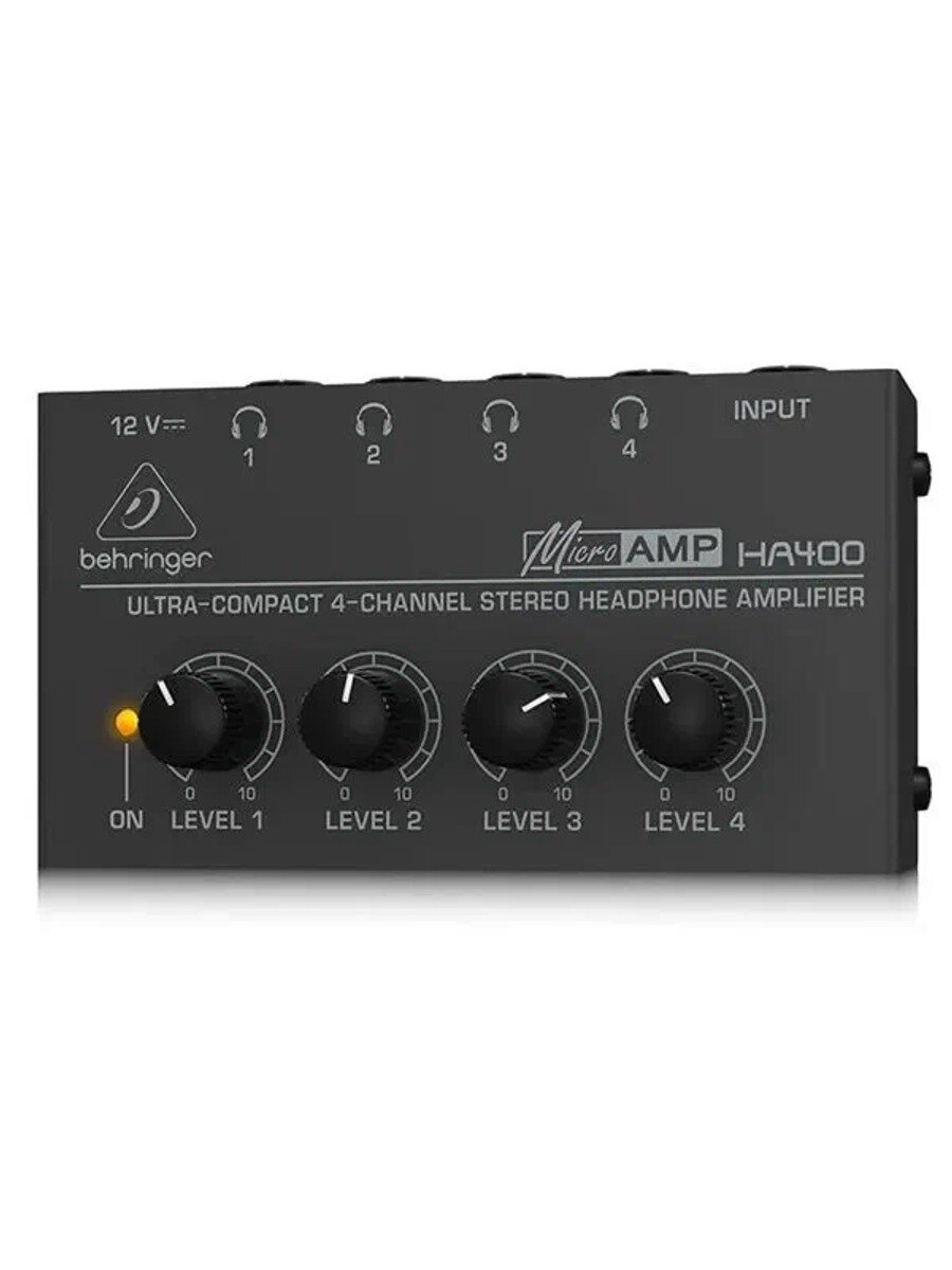 KNOW EASY-BEHRINGER HA400 компактный 4-канальный усилитель для наушников с раздельными регулировками уровня выходов
