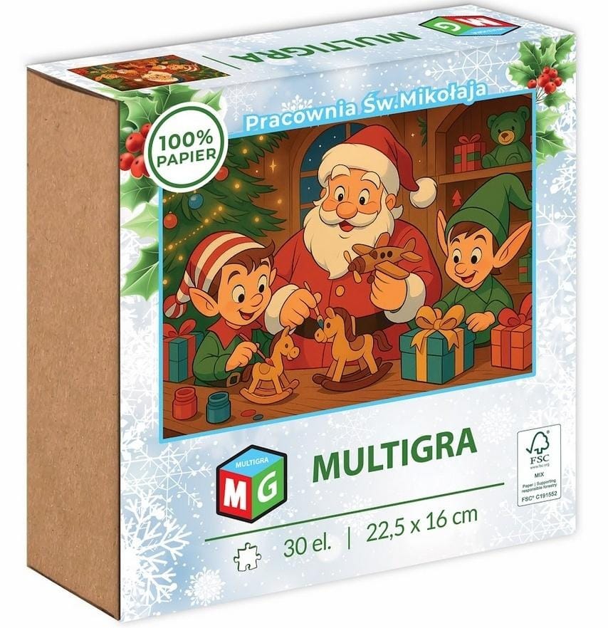 Пазл Multigra Мастерская Святого Николая, 30 элементов