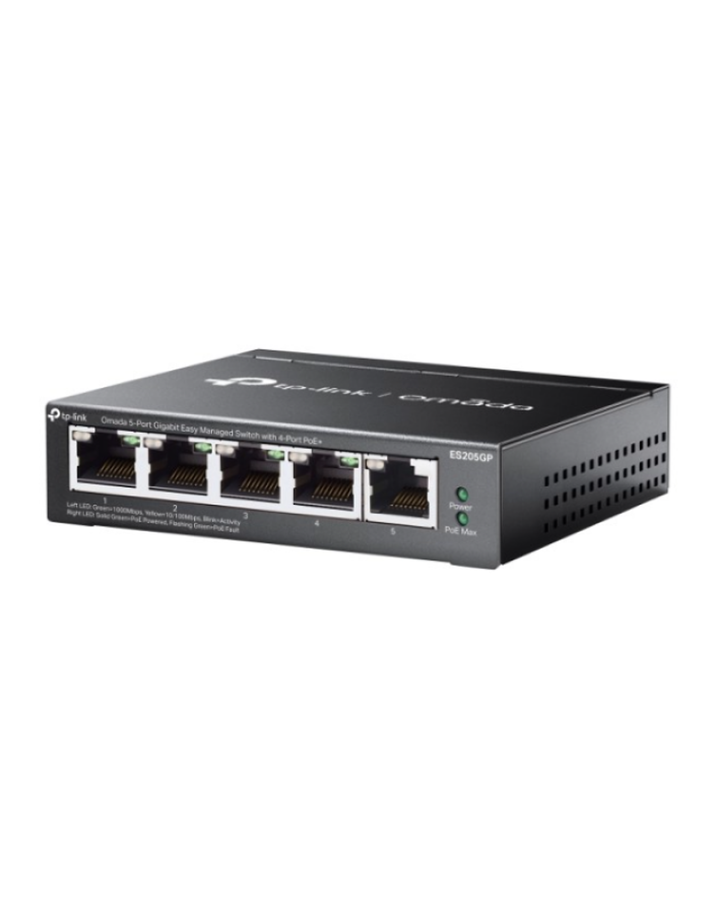 Коммутатор управляемый TP-LINK Omada ES205GP 5-Port Gigabit 4-Port PoE+