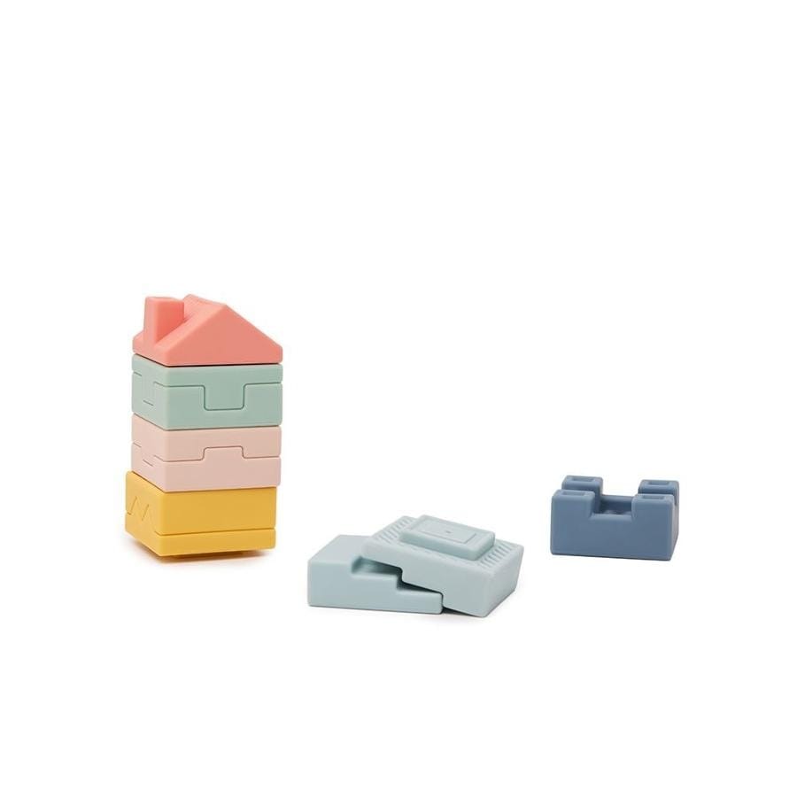 Кубики Miniland мягкие кубики-башня, разноцветный