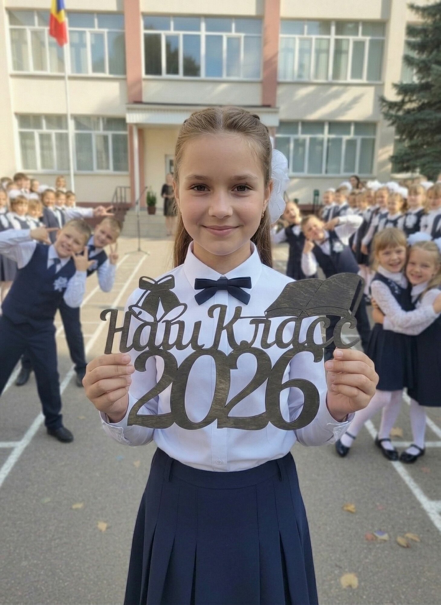 Реквизит для фотосессии, табличка наш класс 2026