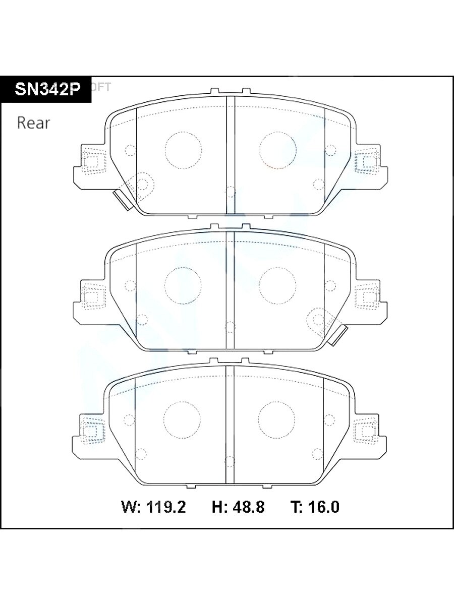 ADVICS SN342P Дисковые тормозные колодки ADVICS арт. продавца ADVICSSN342P