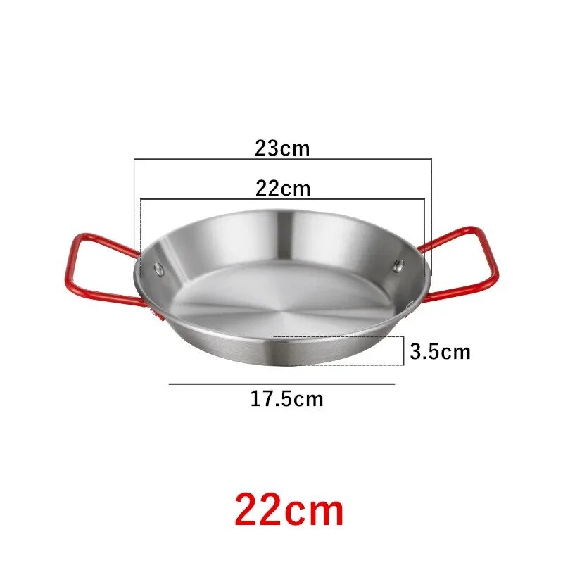 Сковорода для паэльи из нержавеющей стали Red Handle 22cm
