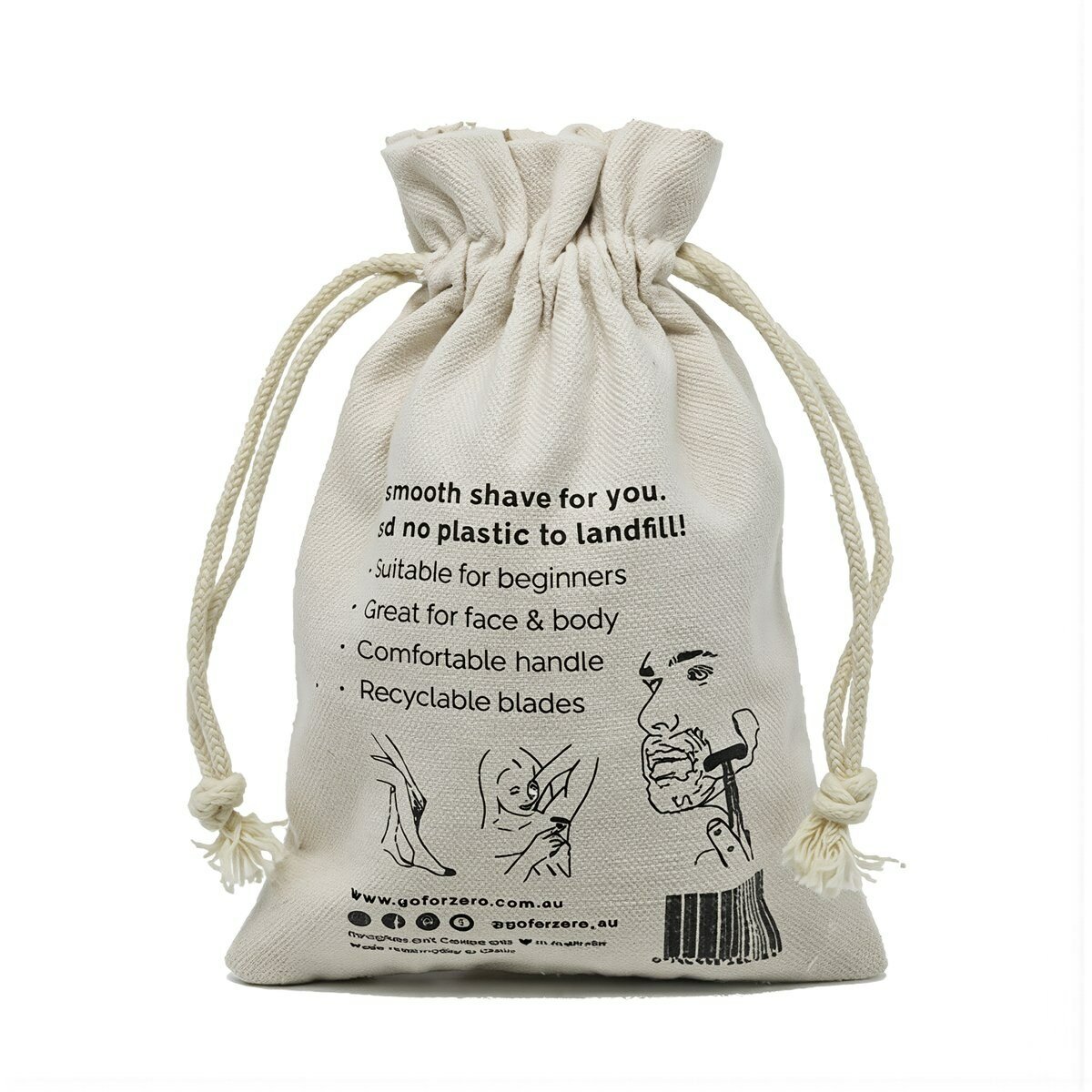 Мешок для хранения из хлопковой ткани с drawstring печатью логотипа для кастомизации под заказ для мелочей дома