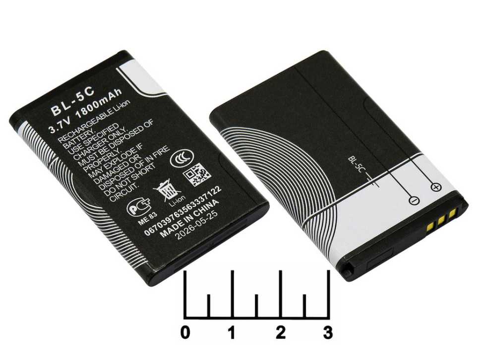 Аккумулятор Nokia 6600/1100/3650 BL-5C 1800mAh