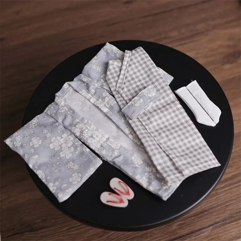 Umedolly Ретро-японский кимоно-халат для кукол Blythe OB24 1/6 set E