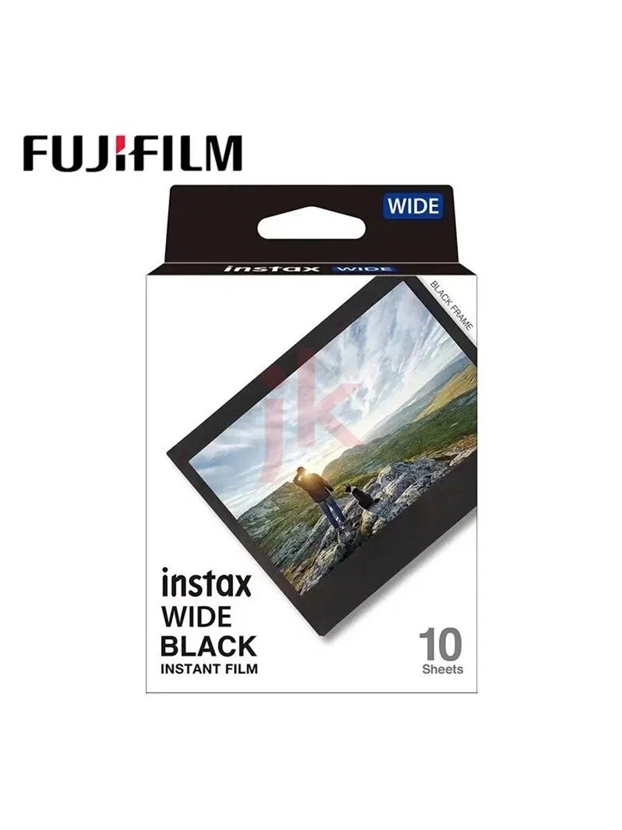 Картридж рамкой фотобумага 10 снимков Instax Wide Black frame классический вариант серии